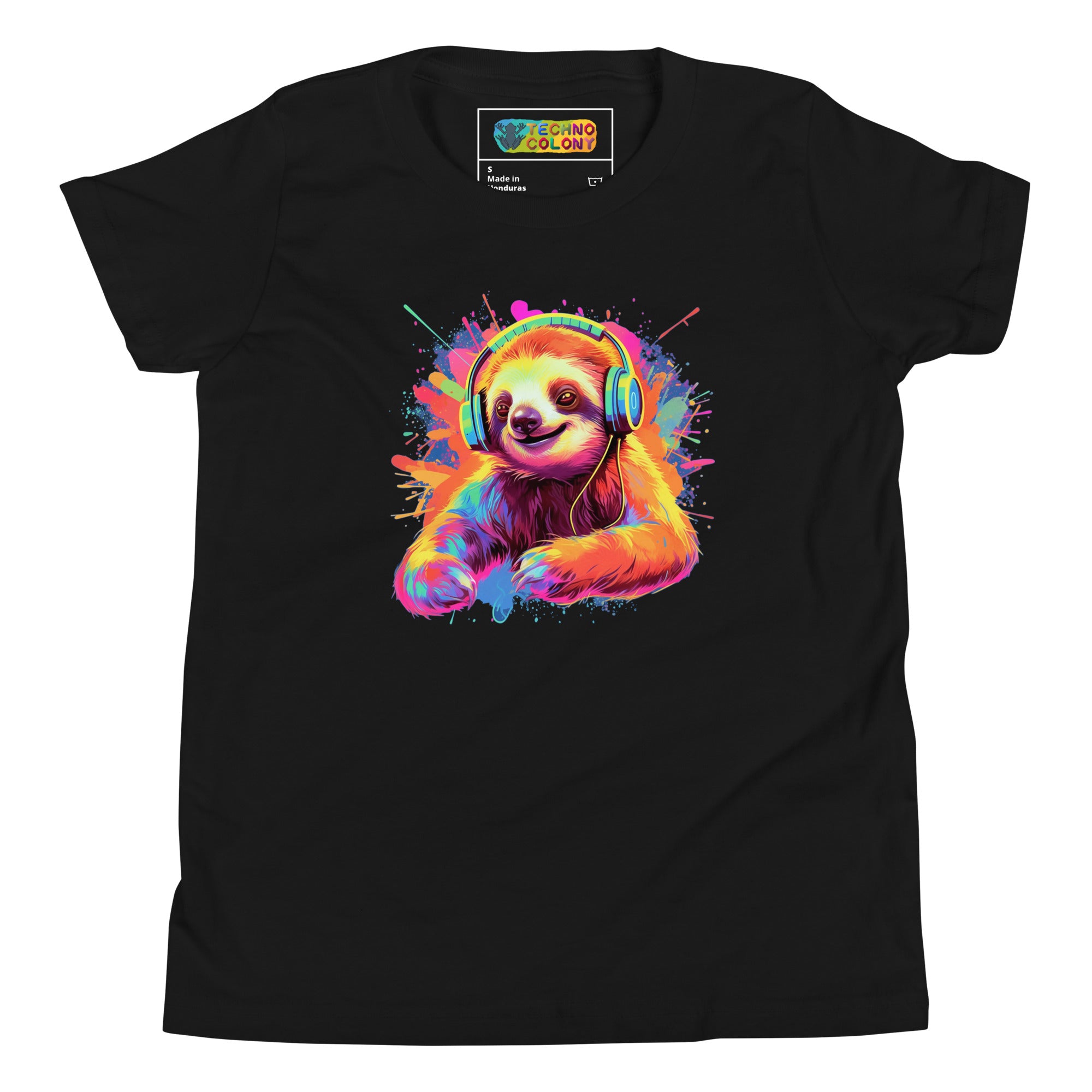 Youth Techno Sloth t-shirt – Techno Coquí